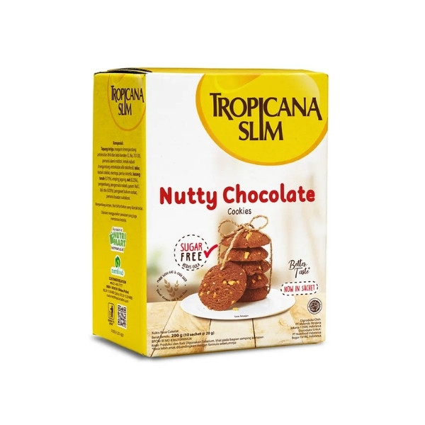 Jual TROPICANA SLIM DIABETAMIL COOKIES NUTTHY CHOCOLATE BOX 200 GR ...