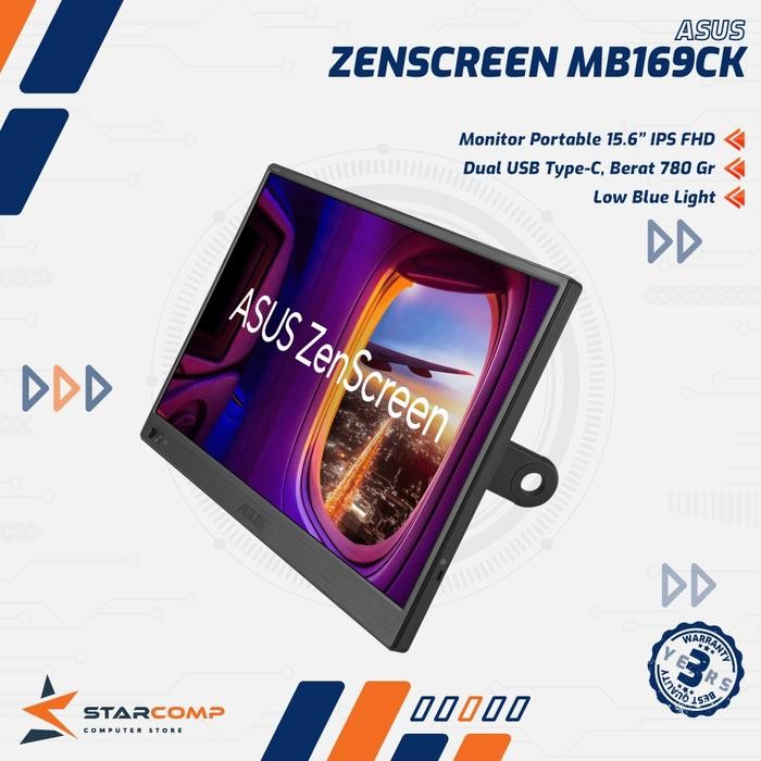 Jual ASUS ZenScreen MB169CK 15.6" IPS 1080p FHD 60Hz dual USB Type-C ...