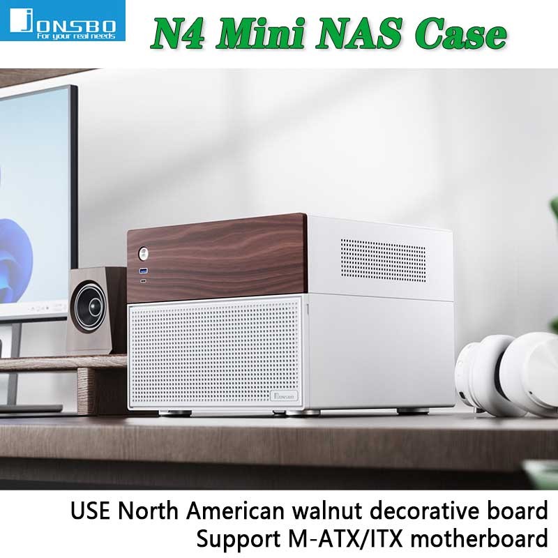 Jual Jonsbo N4 Mini Nas Case M-Atx Motherboard Walnut Wood Trim ...
