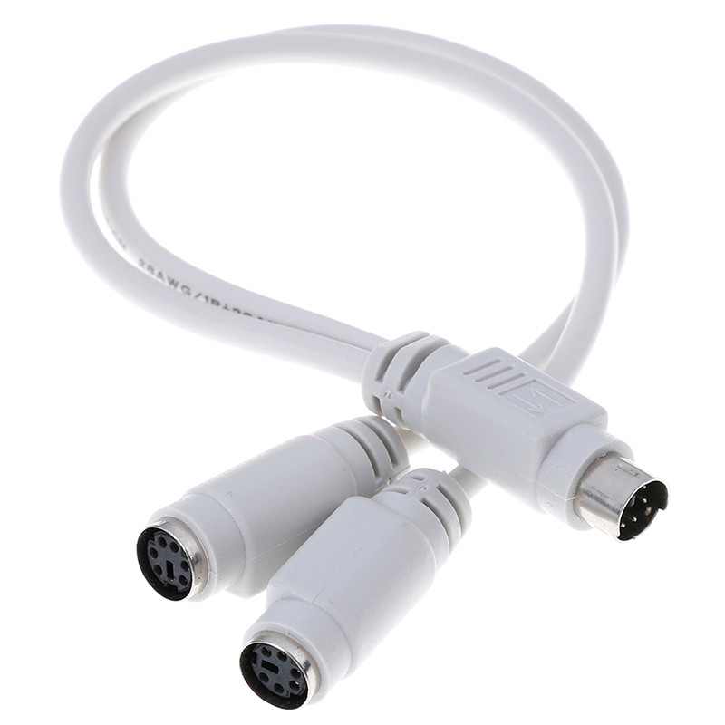 Jual Motherboard PS2 PS/2 Splitter Adapter Cable 6Pin Mini Din Male to ...