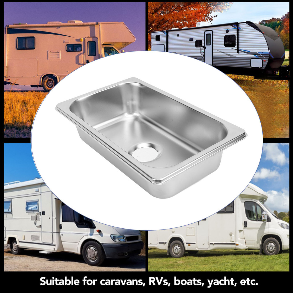 Jual Distrik_ RV 304 Stainless Steel Sink High Capacity RV Kitchen Sink ...