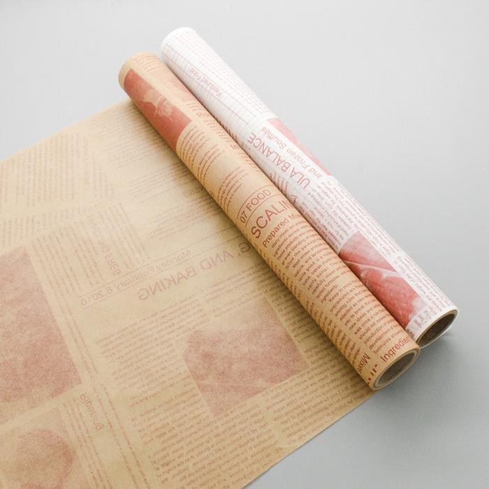 Jual Kertas Baking Paper Motif Anti Lengket Warna Coklat & Putih Roll ...