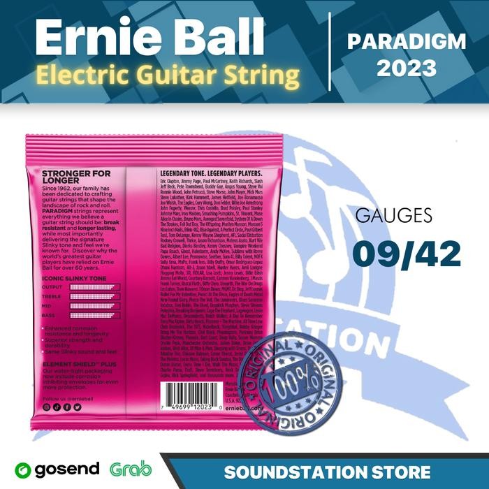 Jual Ernie Ball 2023 Paradigm Super Slinky Electric Guitar Strings, 9 ...