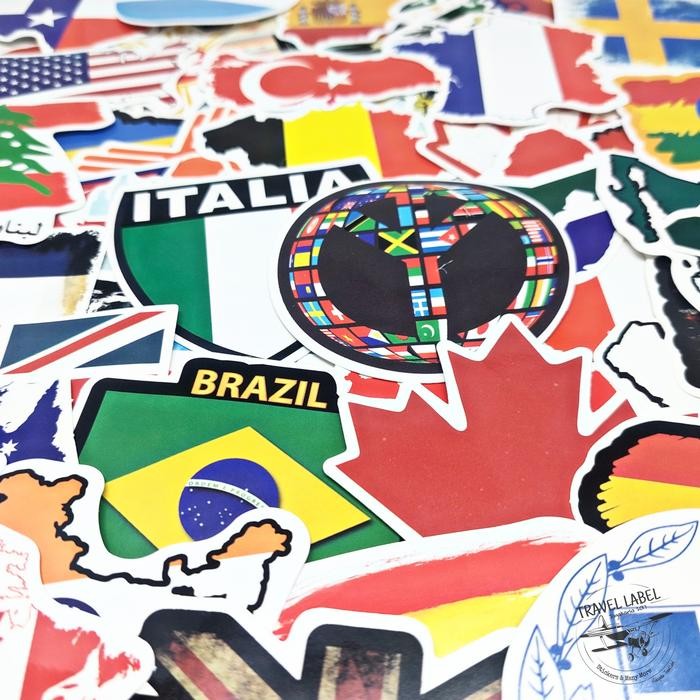 Jual mhho- Stiker Koper 1 Set 50 Pcs Motif Lambang Negara Bendera ...