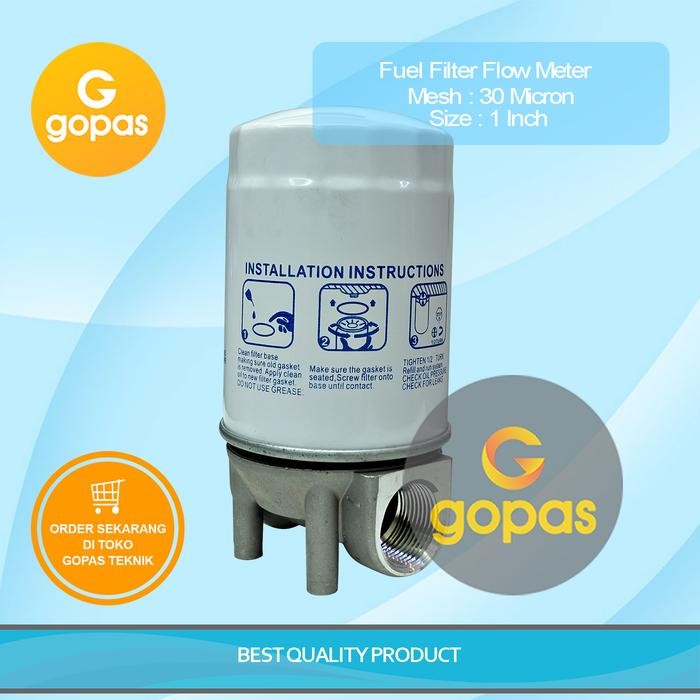 Jual Fuel Filter Flow Meter 30 Micron 1 Inch/ Strainer Flow Meter ...