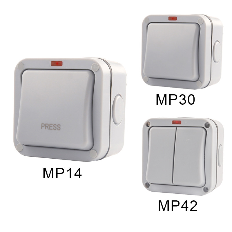 Jual NEW IP66 Outdoor Wall Switches IP66 Weatherproof Dust-proof Push ...