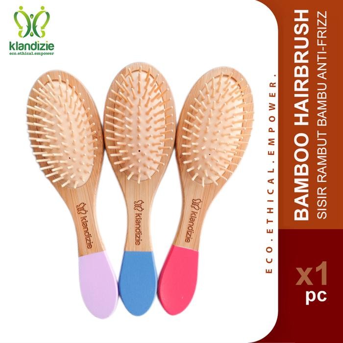Jual Sisir Rambut Kayu Bambu Eco Friendly Wooden Bambu Hairbrush Wood ...
