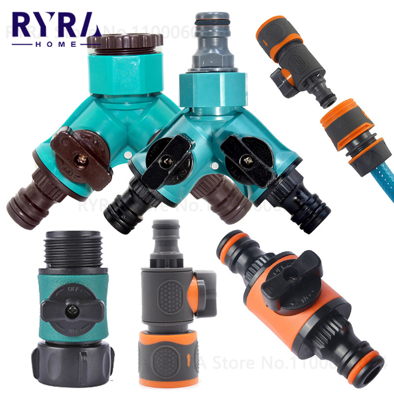 Jual Plastic Valve Garden Hose Quick Connector Pipe Coupler Stop Water ...