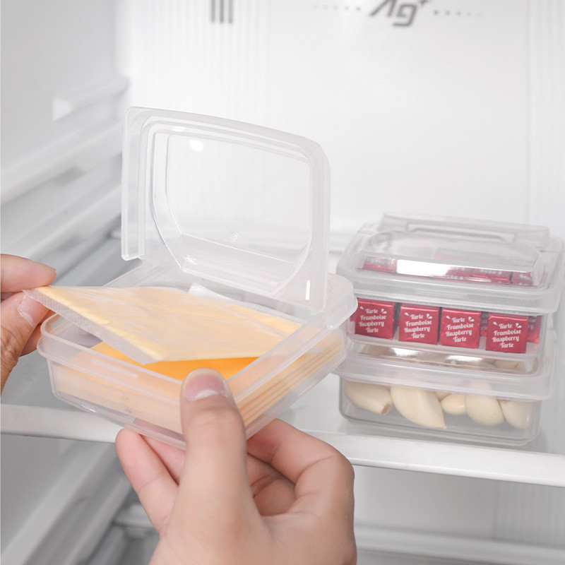 Jual Cheese Slice Storage Box Butter Crisper Refrigerator Cheese Slice ...