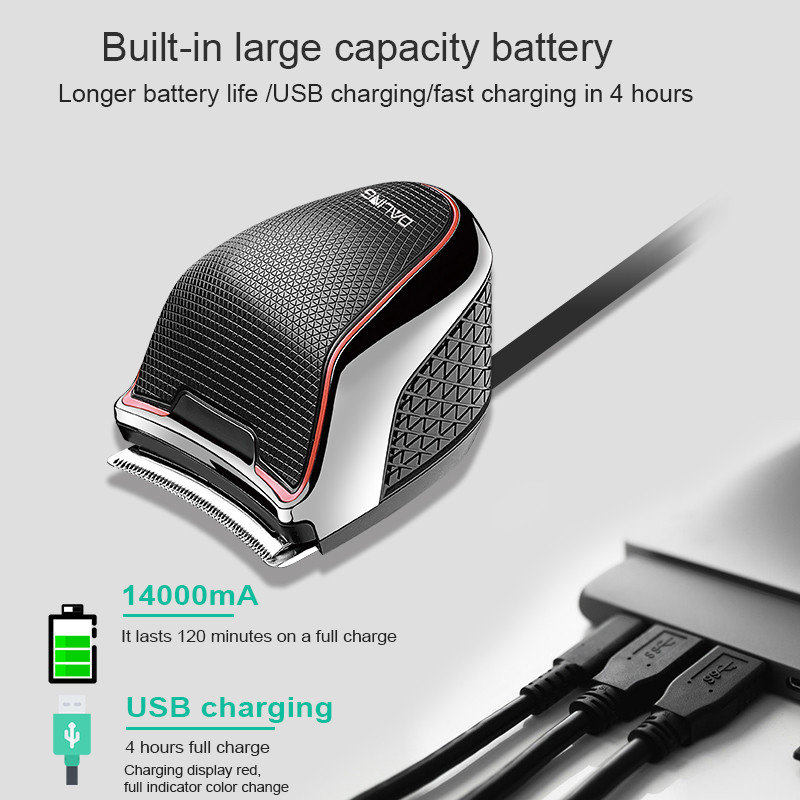 Jual Self-Haircut Cordless Waterproof Hair Clipper For Travel Home ...