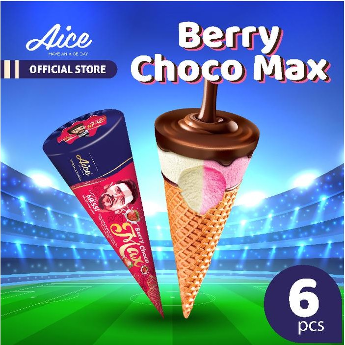 Jual r05n- Aice Ice Cream Berry Choco Max Isi 6Pcs Es Krim | Shopee Indonesia