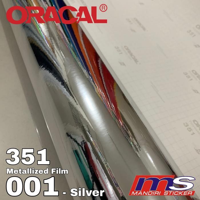 Jual Pilihan- Oracal 351 - 001 Metalized Film Chrome Mirror Silver ...