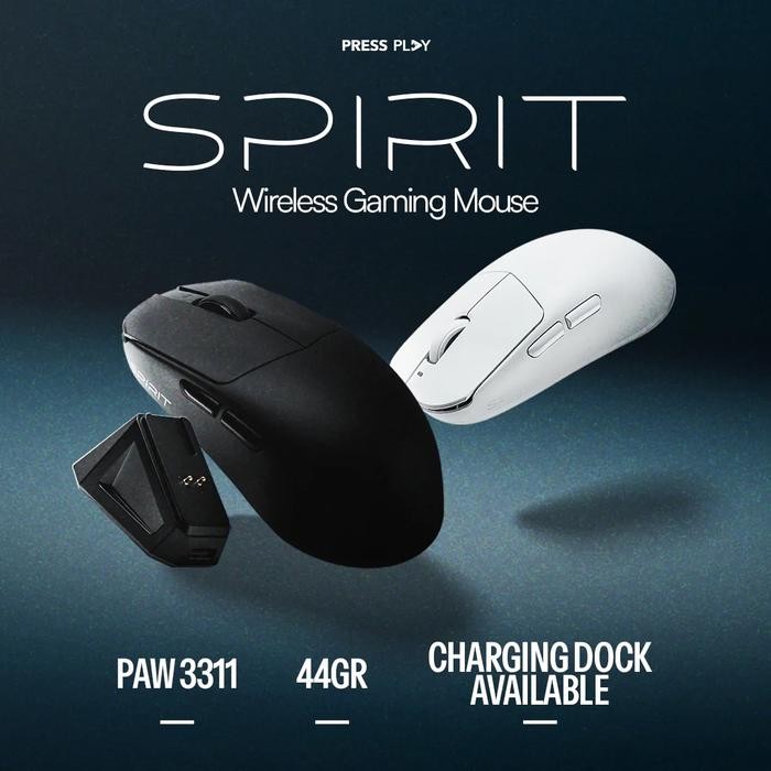 Jual Press Play SPIRIT Ultralight Wireless Gaming Mouse with Charging ...