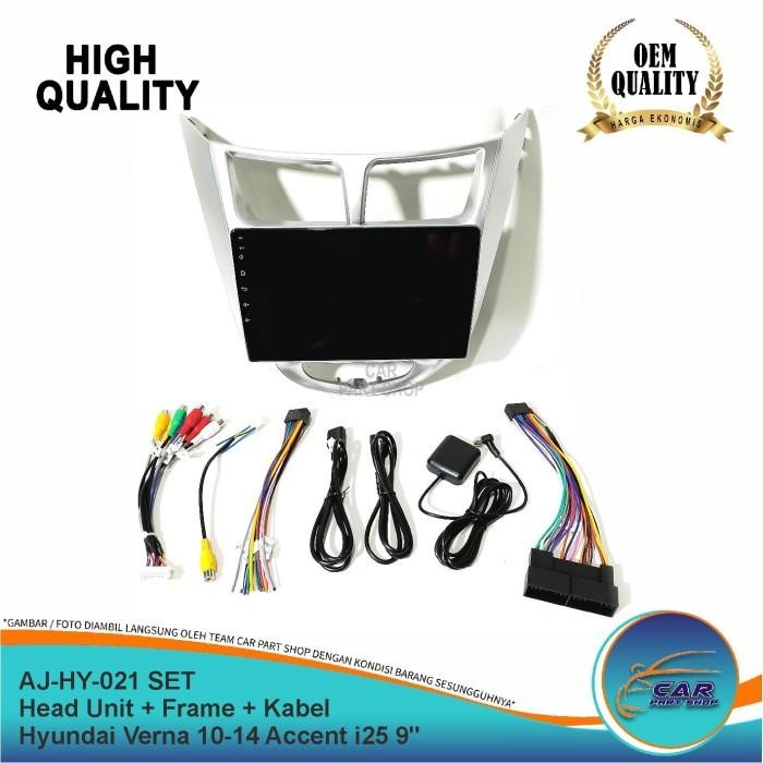 Jual Head Unit Audio SET Hyundai Verna 10-14 Accent i25 9" | Shopee ...