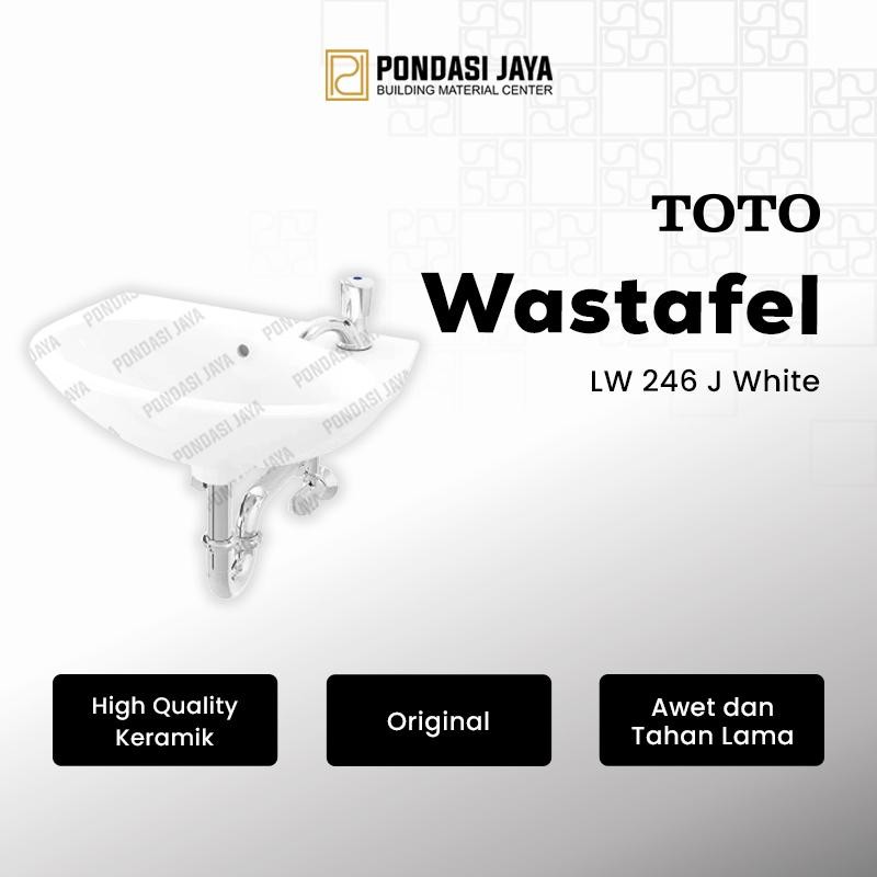 Jual TOTO Wastafel LW 246 J White Desain Simple Putih | Shopee Indonesia