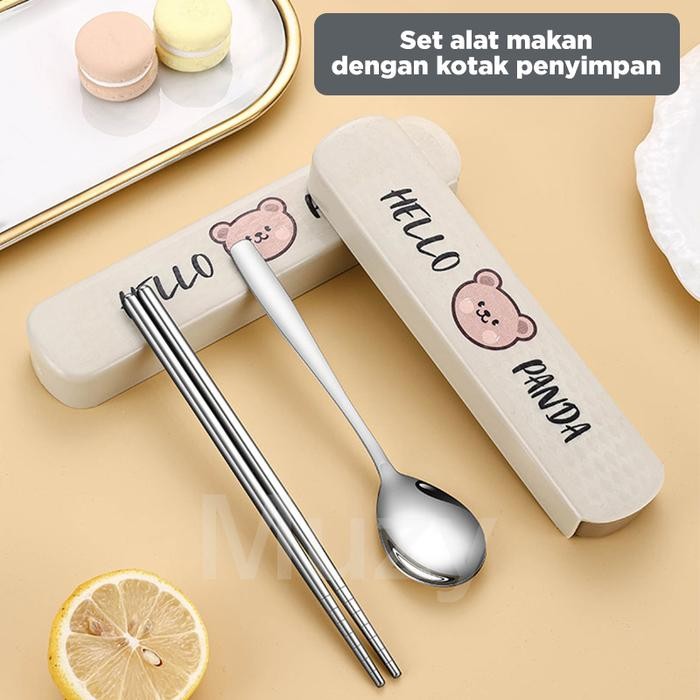 Jual Muzy Sendok Makan Set Sendok Portebel Sendok Garpu Sumpit Portable ...