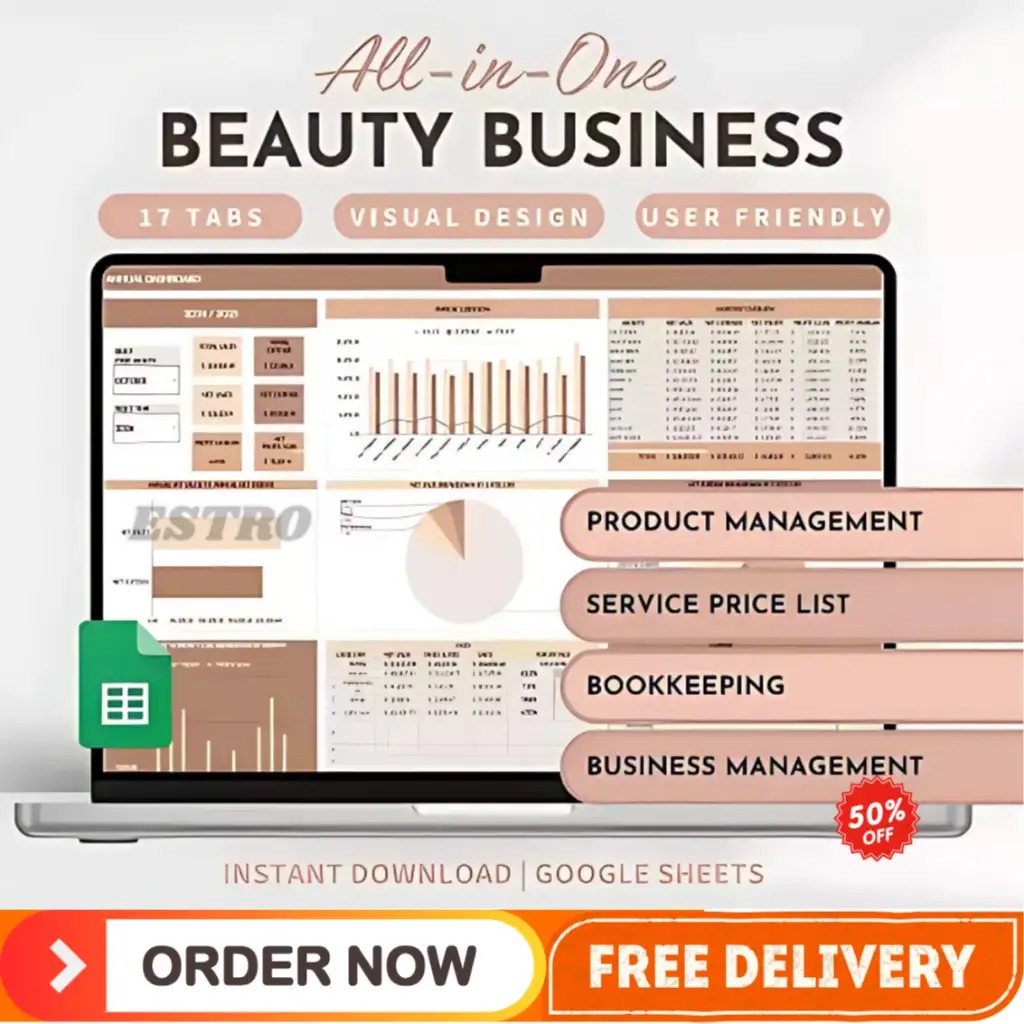 Jual Spa, Salon, Nail Salon, Beauty Template Service Cost Calculator ...