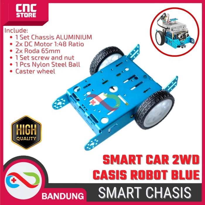 Jual Pilihan- Chassis Aluminum Robot Smart Car 2Wd Chassis Robot Blue ...