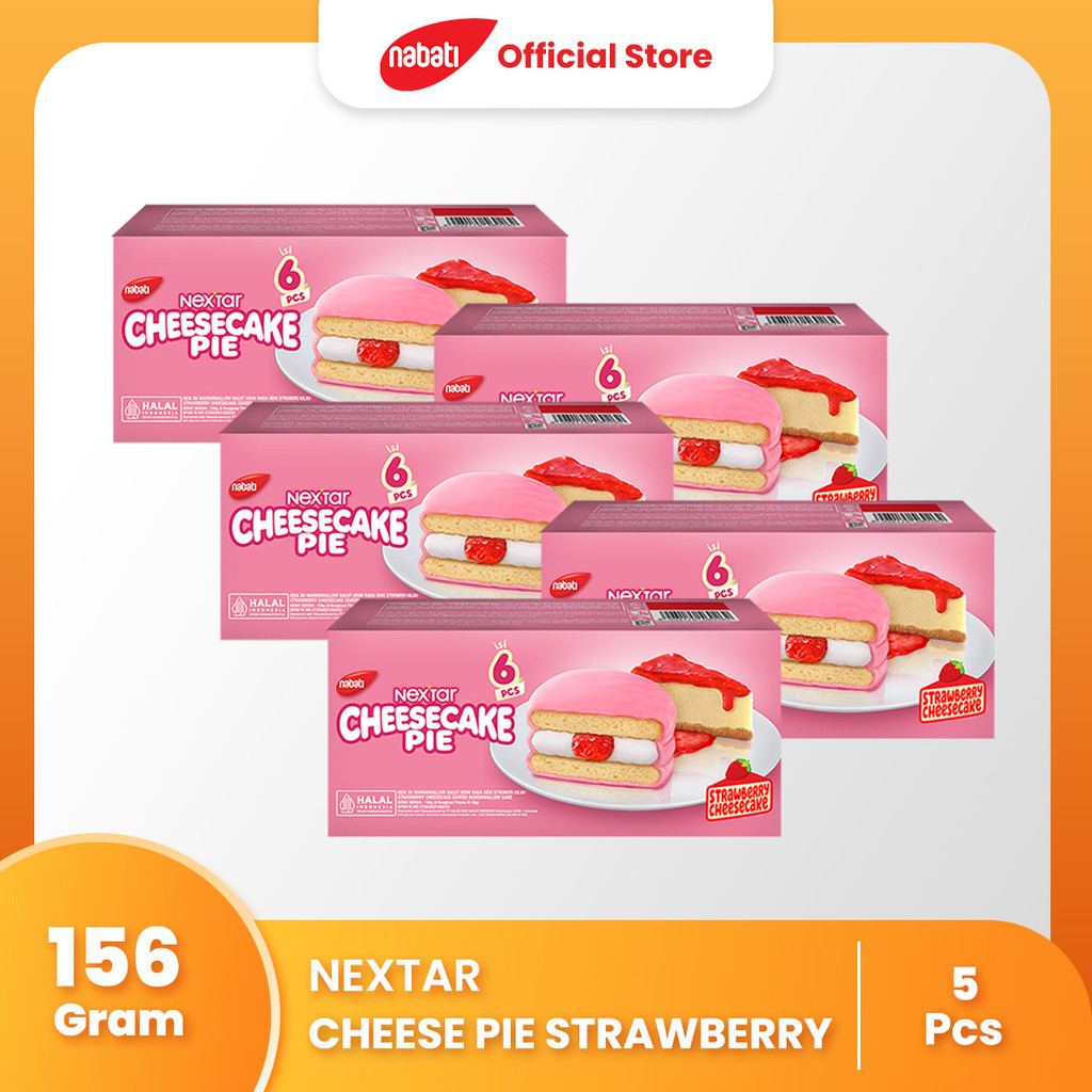 Jual NEXTAR CHEESECAKE PIE STRAWBERRY 156g - PAKET ISI 5 | Shopee Indonesia