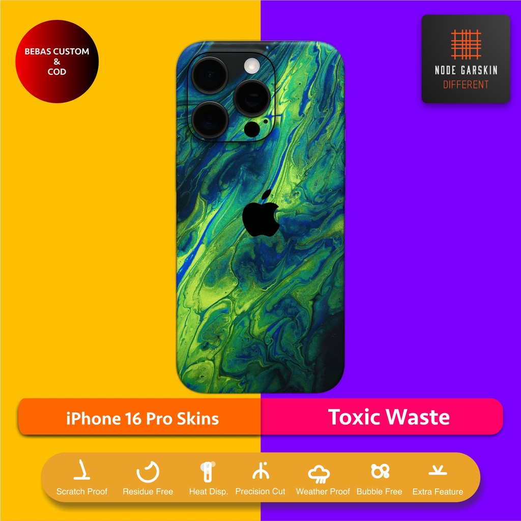 Jual Garskin Skin iPhone 16 Pro Toxic Waste Fullbody / Backonly | Anti ...