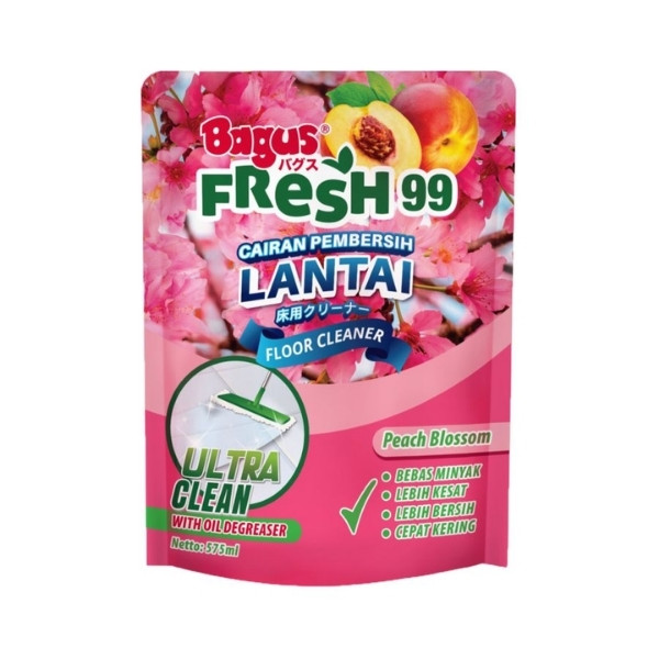 Jual BAGUS FRESH 99 FLOOR CLEANER PEACH BLOSSOM POUCH 575 ML | Shopee ...