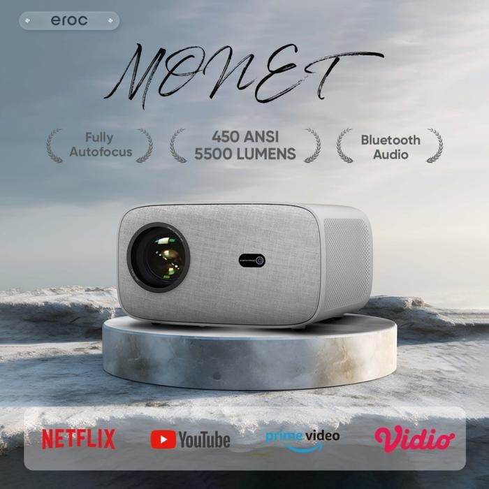 Jual EROC - MONET Projector Full HD 450 ANSI 5G Fully Auto Focus EROC MONET | Shopee Indonesia