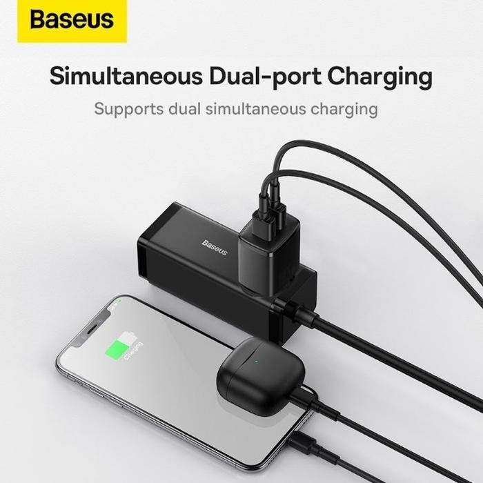 Jual Baseus Charger Adaptor Compact Mini Speed DUAL USB PORT 2.1A 10.5W ...