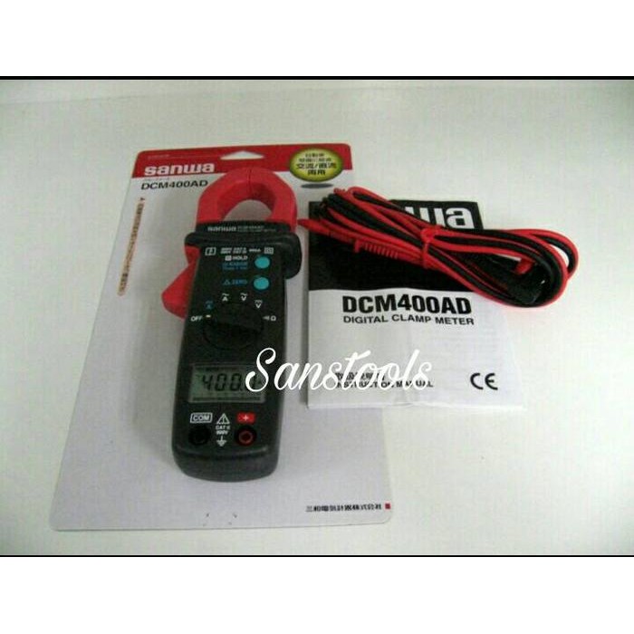 Jual SANWA DCM-400AD Ac/Dc clamp meter 400A DCM400AD DCM 400 AD ASLI ...