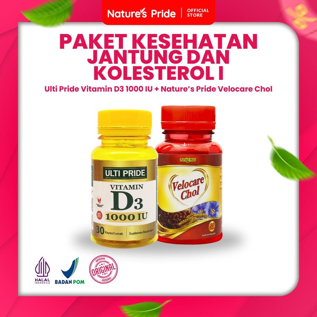 Jual PAKET KESEHATAN JANTUNG DAN CHOLESTROL I : ULTIPRIDE VITAMIN D3 ...