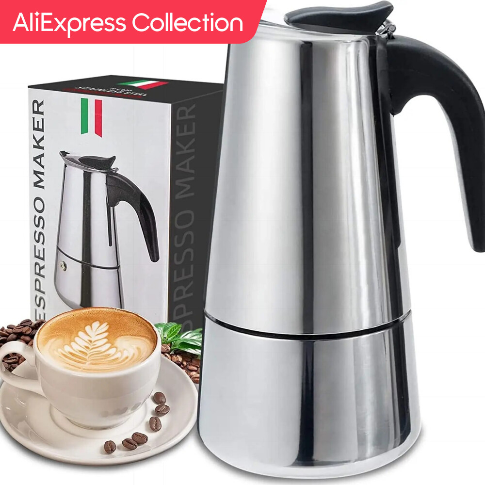 Jual AliExpress Collection 4/6/9 Cups Moka Pot Caffe Machine Espresso ...