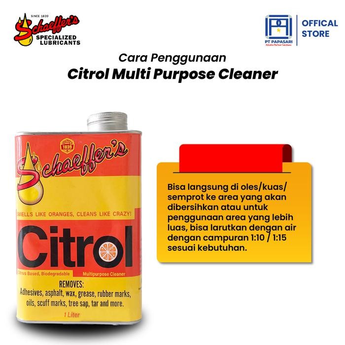 Jual Schaeffer Multi Purpose Cleaner Citrol - Repack 1 liter | Shopee ...