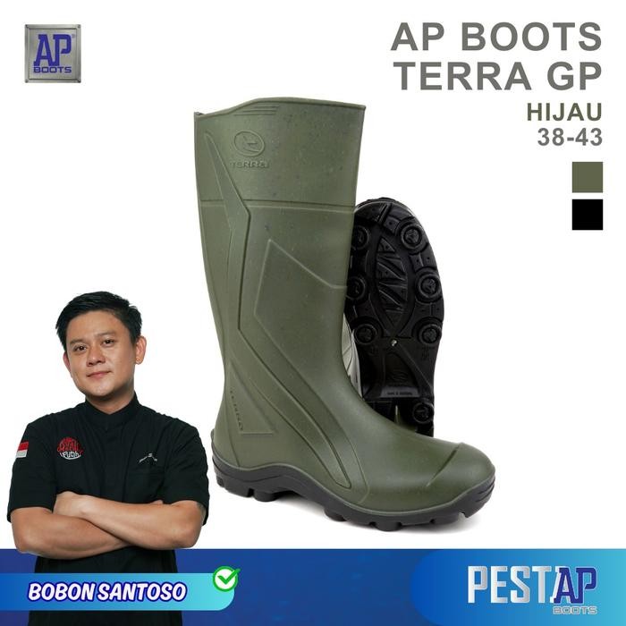 Jual AP Boots TERRA GP Hijau - Sepatu Boot PVC Karet Shoes Kerja ...