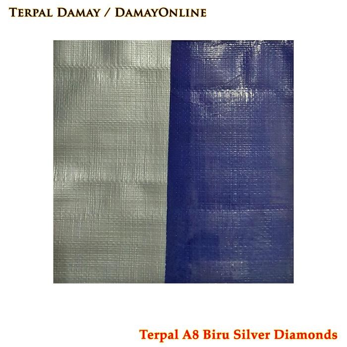 Jual Terpal Jadi A8 Biru Silver Korea Diamonds ( Ukuran Bebas / M2 ...
