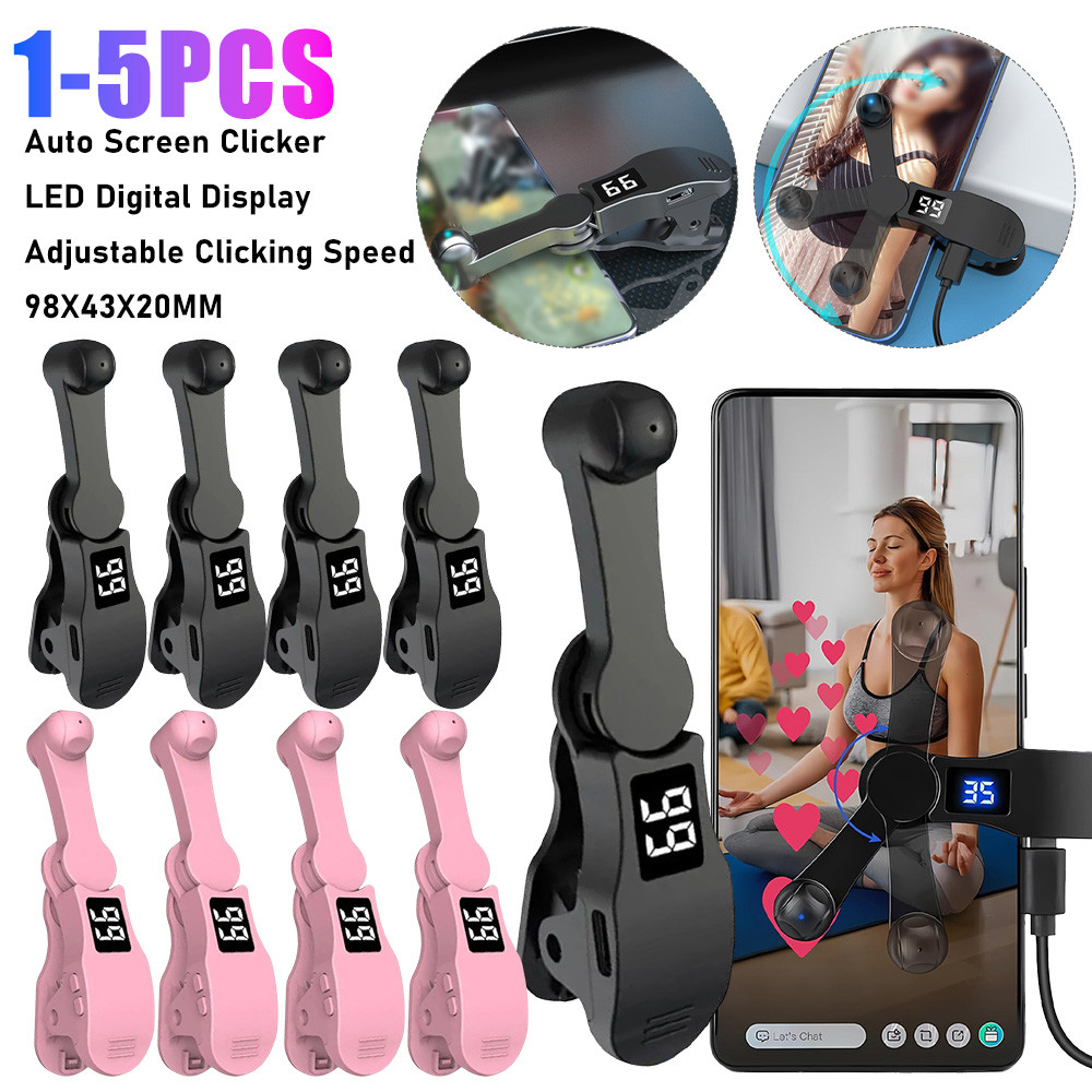Jual TERBARU 1-5PCS Phone Auto Screen Clicker Clip-on Video Live Liker ...