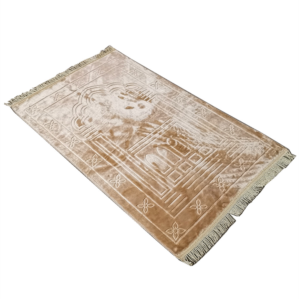 Jual Prayer Rug Sajjadah Embroidery Islamic Muslim Tassel Tapestry ...