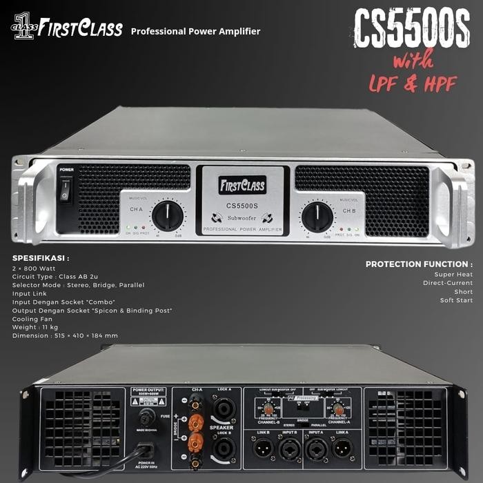 Jual Power amplifier firstclass cs5500s cs 5500 s First class garansi ...