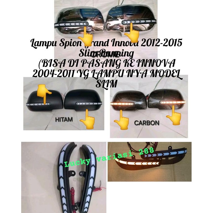 Jual Lampu Cover Spion Lampu Sein Sen Spion Running Model Panah Toyota ...