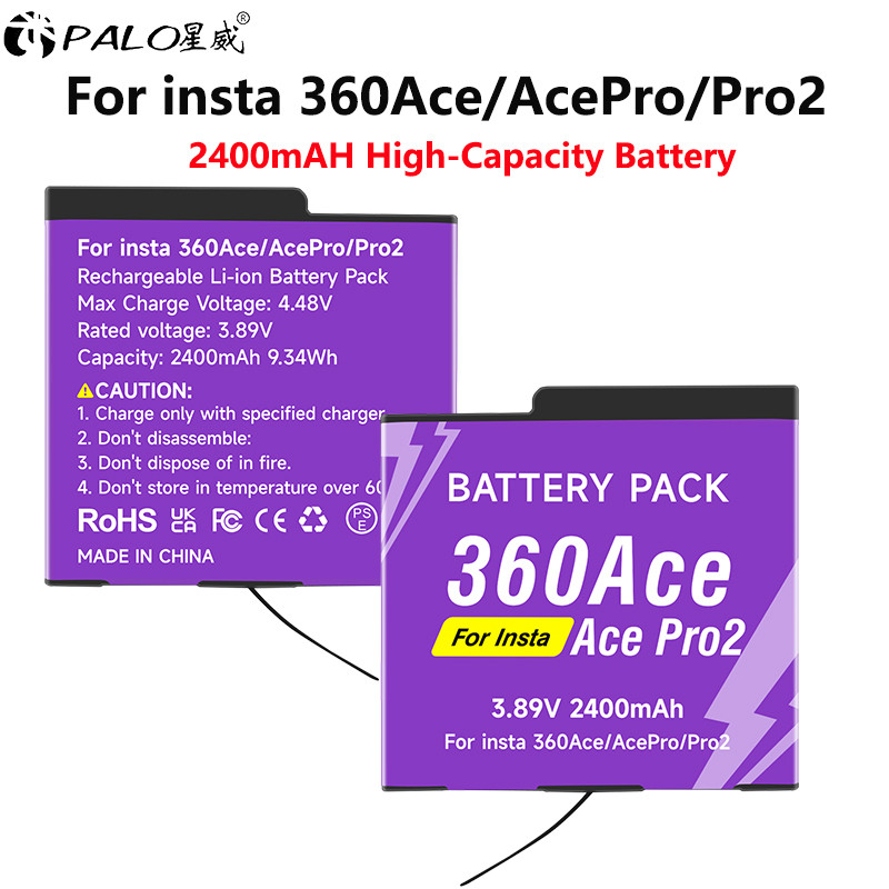 Jual Palo 2400Mah For Insta360 Ace Pro Ace Pro 2 Battery For Insta 360Ace Acepro Pro2 Action ...