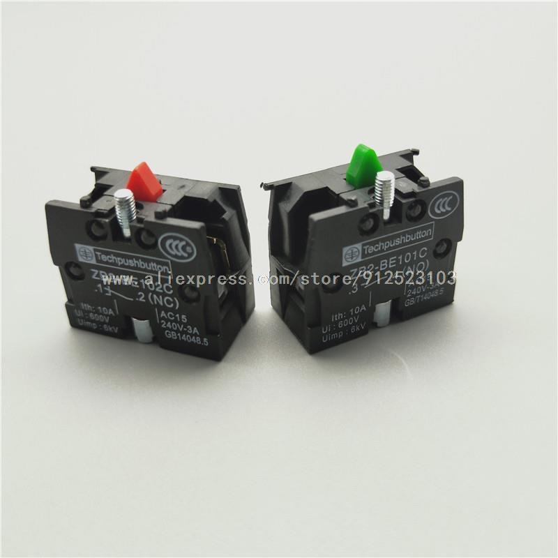 Jual 10Pcs Xb2 Push Button Switch Contacts Parts Zb2 Be101C Be102C For ...