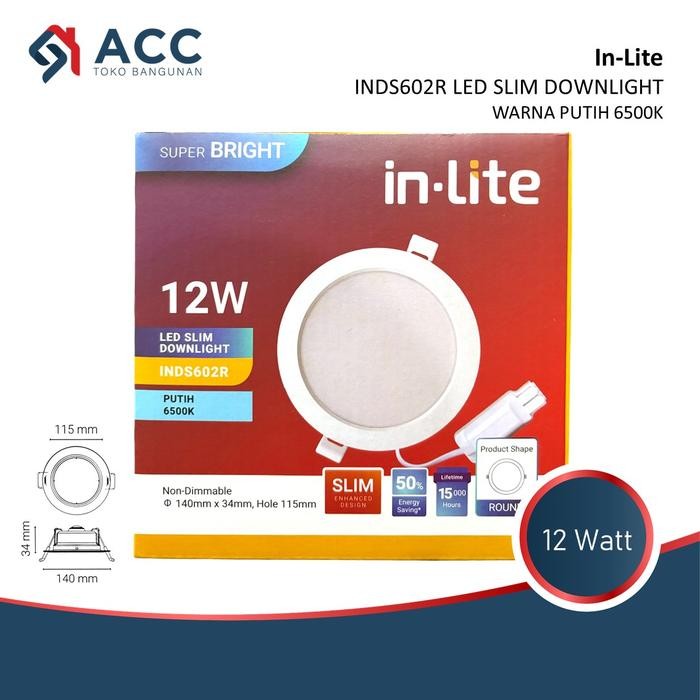 Jual New InLite Lampu LED Panel Plafon Slim Downlight 12W 12 Watt ...