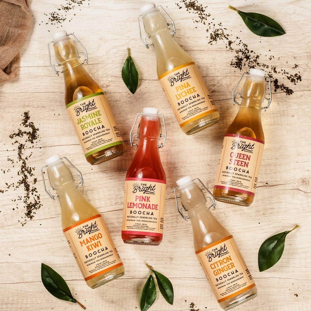 Jual Paket Kombucha Bundle 6 Botol 250 ML The Bright Brewers Teh ...