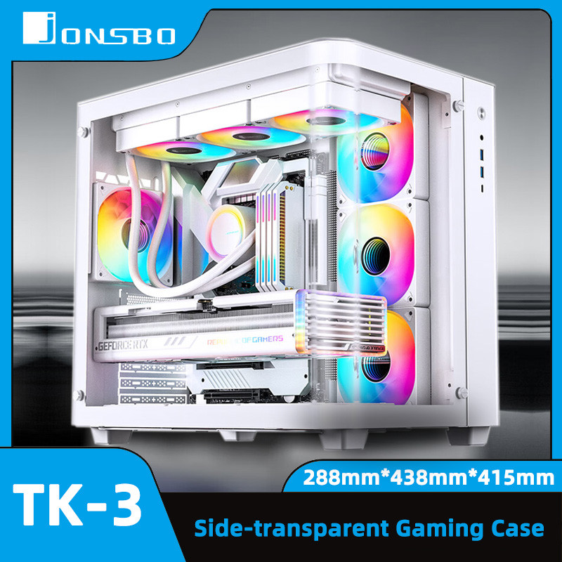 Jual Jonsbo Tk-3 Itx/M-Atx/Case Curved Sea View Room Atx Power Chassis ...