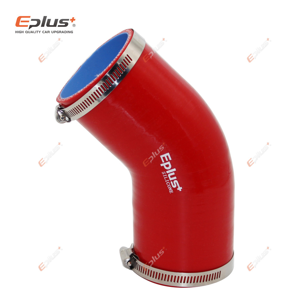 Jual EPLUS Universal Silicone Tubing Hose 45 Degrees Connector Car ...