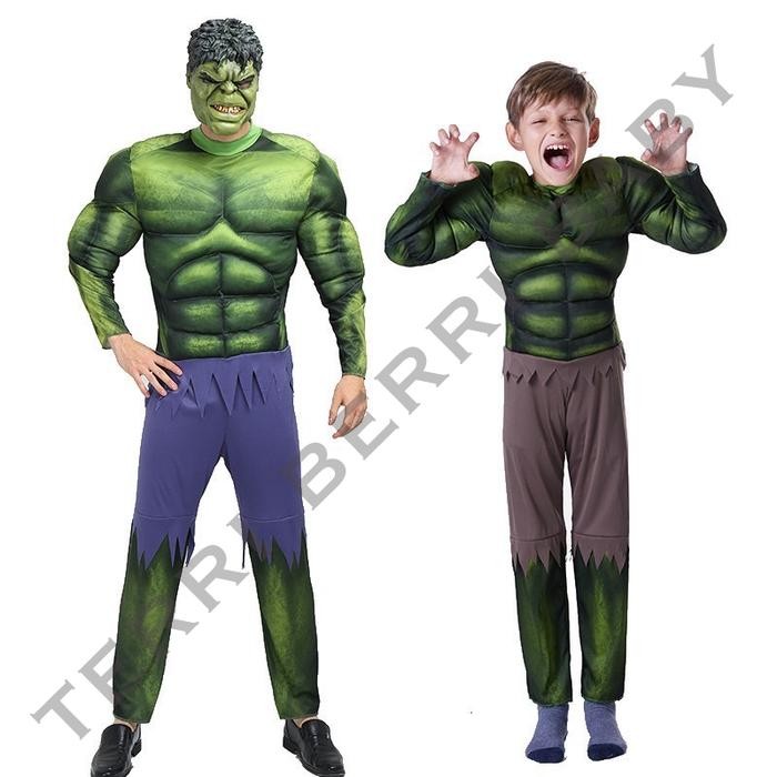 Jual KOSTUM COSPLAY HULK SUPERHERO AVENGERS DEWASA HULK COSTUME ...