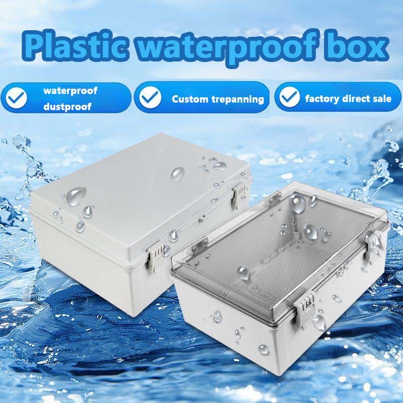 Jual IP66 Waterproof Gray/Transparent Cover Enclosure Junction Box ABS ...