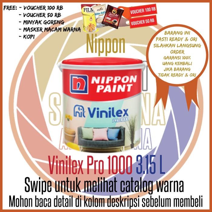 Jual Terbaik Cat Tembok Vinilex Pro 1000 Galon / Nippon Paint Cat ...