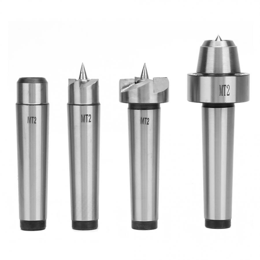 Jual 4Pcs MT1/MT2 Wood Lathe Turning Tool Spur Live Center Set Taper ...