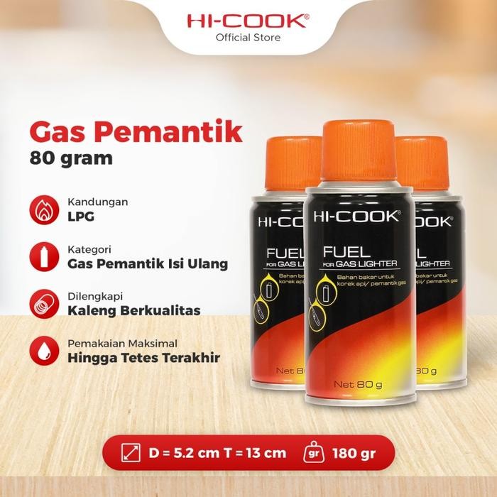 Jual gdqo- Paket Hoki 8 - Hi-Cook Gas Lighter Mpl-M + Gas Pemantik 80 ...