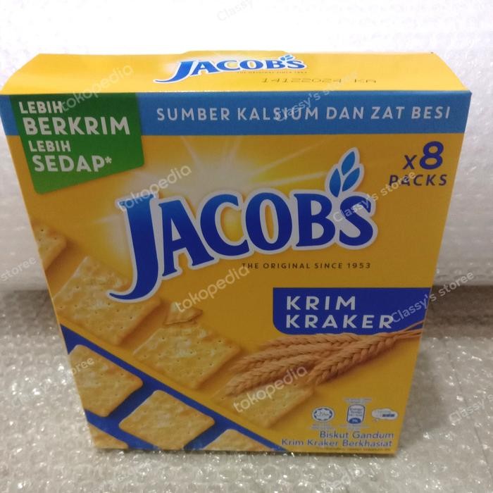 Jual ORIGINAL! Original cream crackers Jacobs cracker 8 pek/ biskuit gandum | Shopee Indonesia