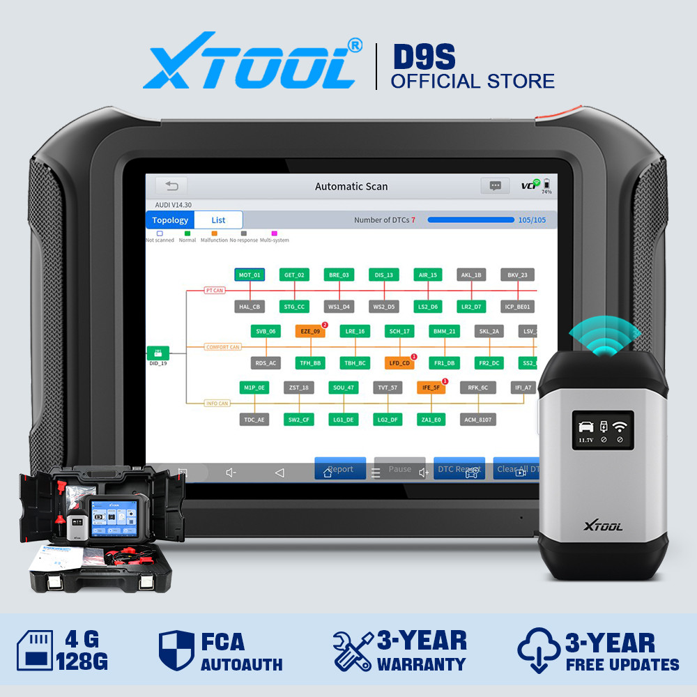 Jual PROMO XTOOL D9 D9S Full System Car Diagnostic Tool Bi-Directional ...
